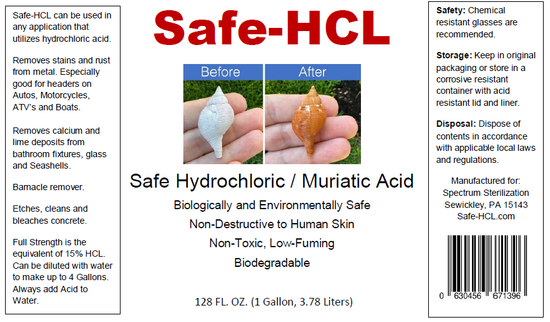 Safe-HCL- (Gallon) Safe, Synthetic Hydrochloric Acid. No PPE Required